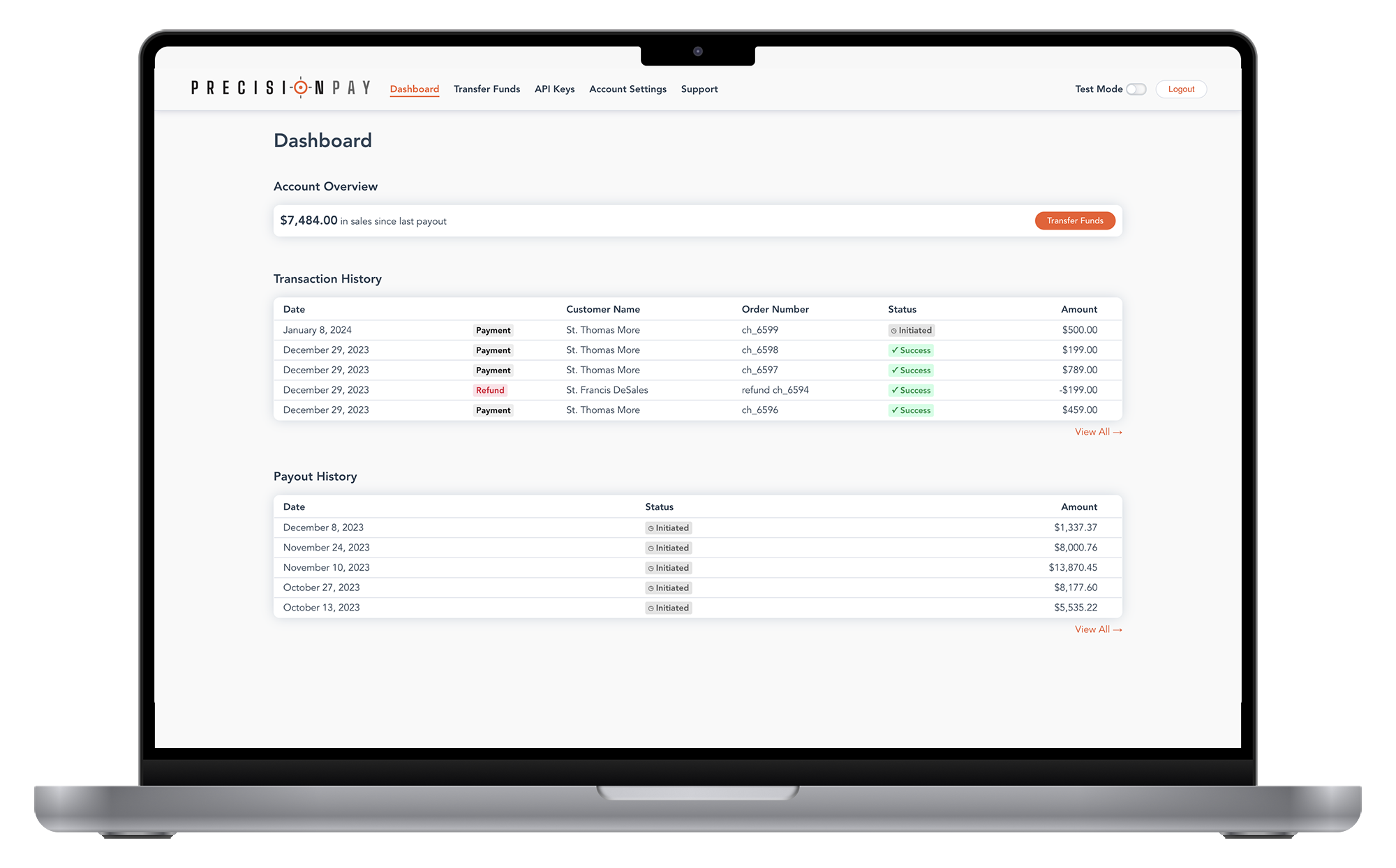 merchant dashboard